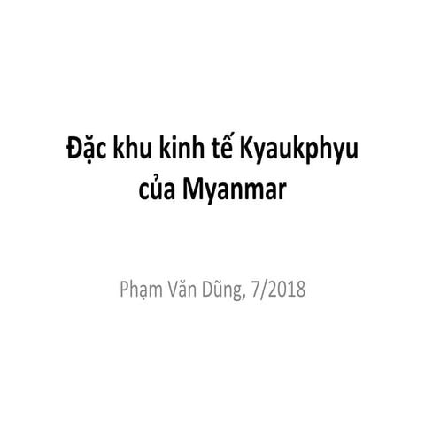 Kyaukphyu sez | PDF