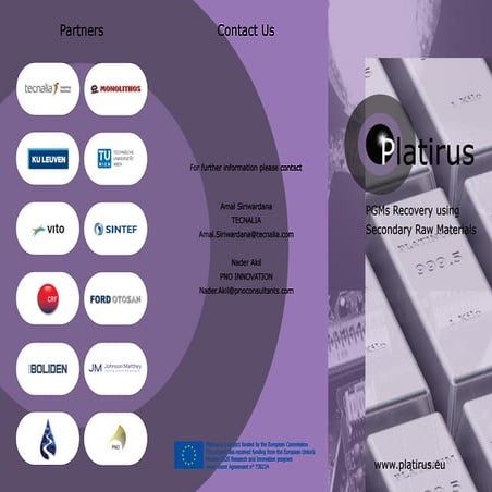 PGMs Recovery using Secondary Raw Materials-Brochure-large | PDF