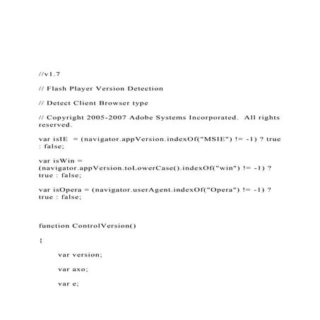v1.7 Flash Player Version Detection Detect Cli.docx | Web Development | Internet