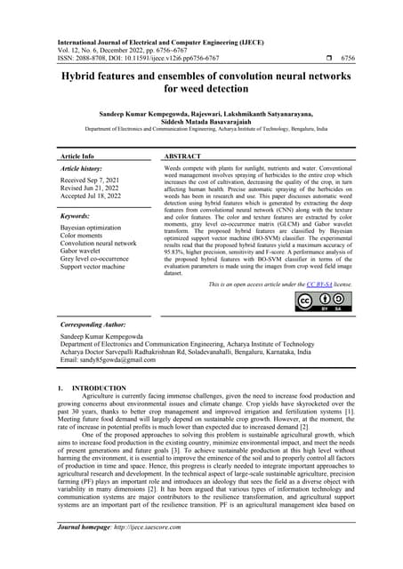 Weed Detection Using Deep Learning and Laser Weed Control | PDF