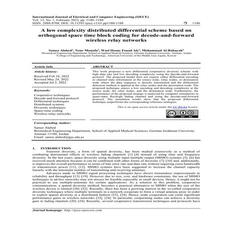 A Low Complexity Distributed Differential Scheme Based On Orthogonal Space Time Block Coding For