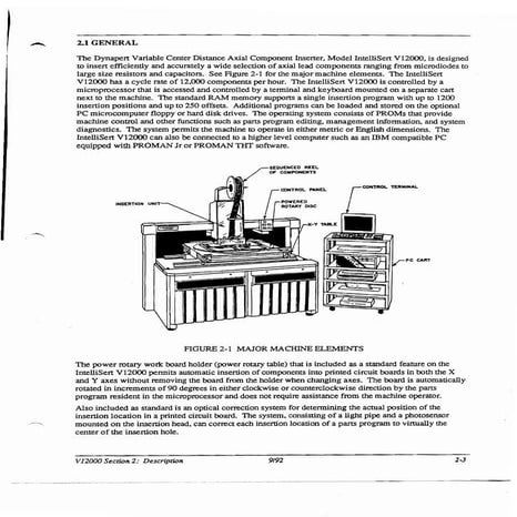 Specifications for Axial Insertion machine | PDF