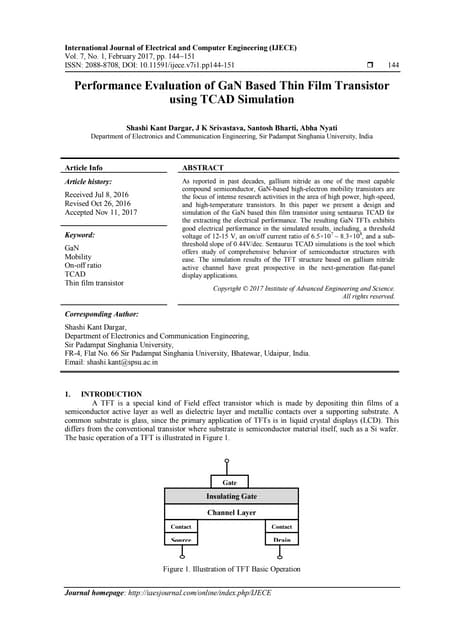 Graphene Field Effect Transistor Simulation With Tcad On Top Gate Dielectric Influence Pdf