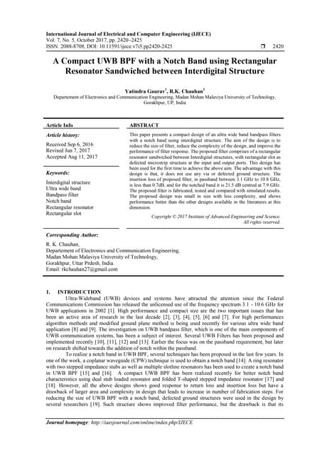 Integrated Open Loop Resonator Filter Designed With Notch Patch Antenna 3666