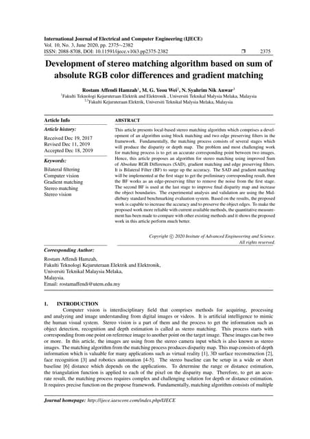 A New Function Of Stereo Matching Algorithm Based On Hybrid Convolutional Neural Network Pdf