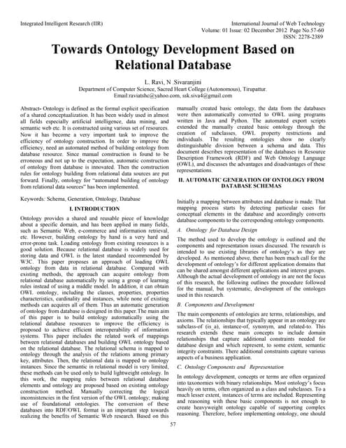 Towards Ontology Development Based on Relational Database | PDF Towards Ontology Development Based on Relational Database | PDF