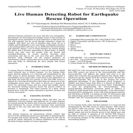 Live Human Detecting Robot For Earthquake Rescue Operation Doc
