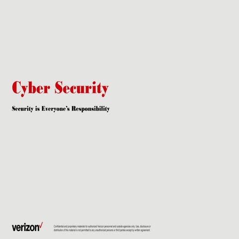 WE16 - Cyber Security - Security is Everyone's Responsibility | PPT