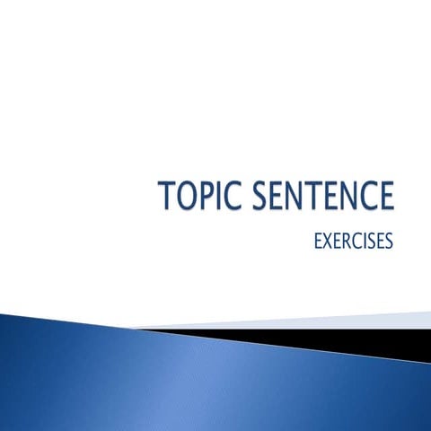 Topic sentences | PPTX