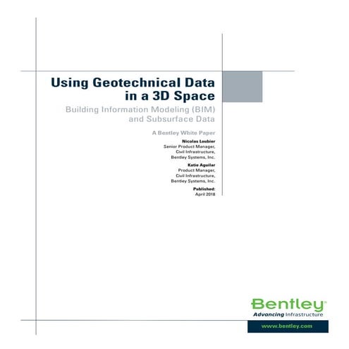 Using Geotechnical Data in a 3D Space Whitepaper | PDF