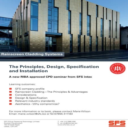 Rainscreen cladding systems cpd seminar | PDF