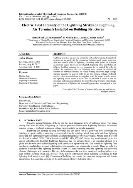 Development Design of Lightning Protection System in Rig PDSI #38.2 ...