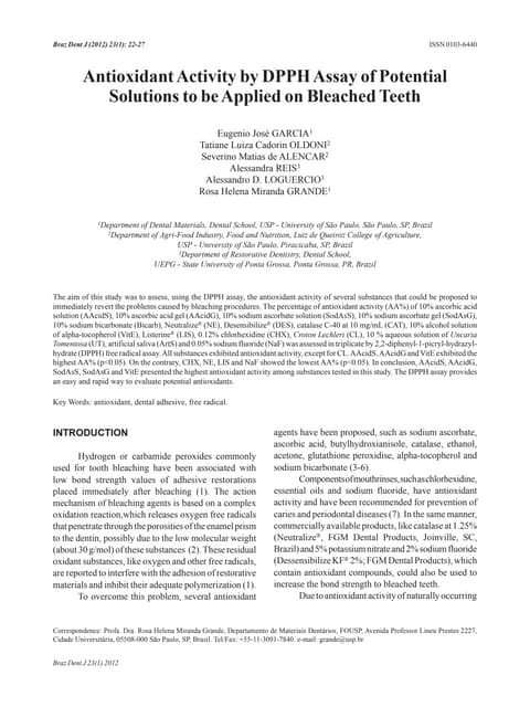 Dpph assay paper | PDF