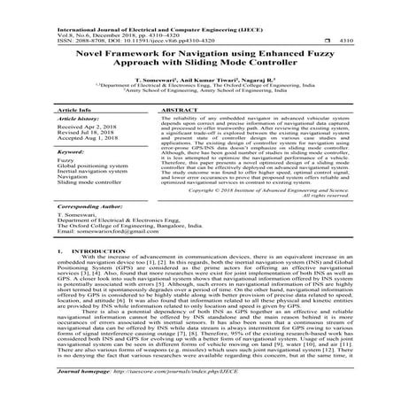 Novel Framework For Navigation Using Enhanced Fuzzy Approach With