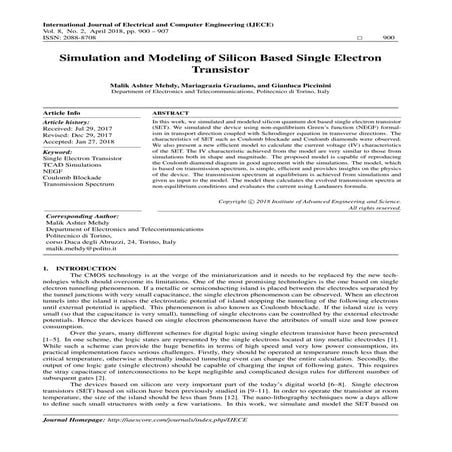 SINGLE ELECTRON TRANSISTOR: APPLICATIONS & PROBLEMS | PDF