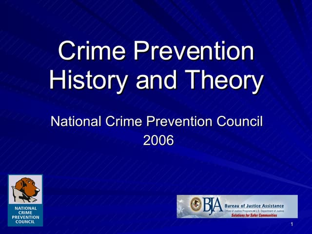 Prevention of Crime | PPT
