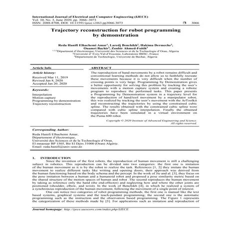 Trajectory Reconstruction For Robot Programming By Demonstration Pdf