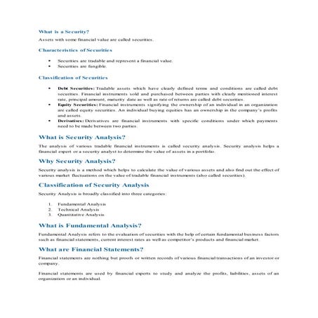 What is a security | PDF