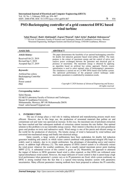 Control Strategy Used in DFIG and PMSG Based Wind Turbines an Overview | PDF