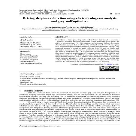EEG-Based Drowsiness Estimation for Safety Driving | PPTX