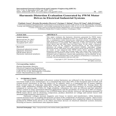 Harmonic Distortion Evaluation Generated by PWM Motor Drives in ...