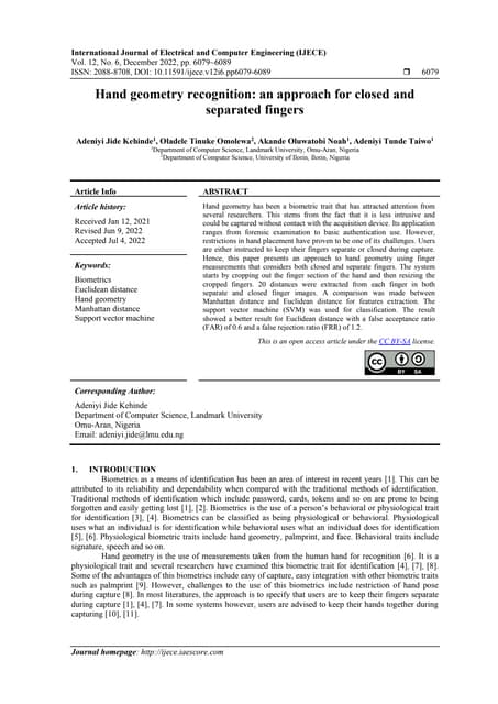 A hybrid learning scheme towards authenticating hand-geometry using multi-modal features | PDF