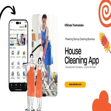 V3Cube On-Demand House Cleaning App Solution | PDF
