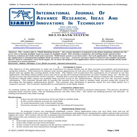 MULTI-BANK SYSTEM | PDF