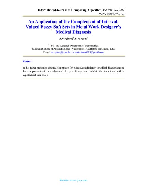 An Application Of The Complement Of Interval Valued Fuzzy Softsets In