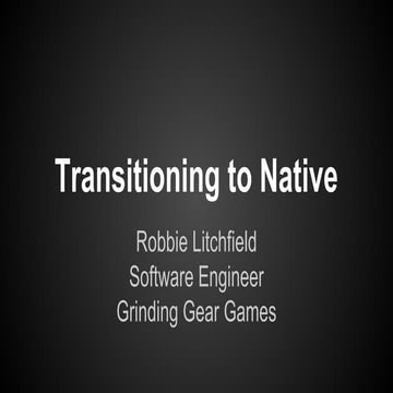 Transitioning to Native | PDF | Programming Languages | Computing