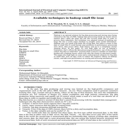 Available Techniques In Hadoop Small File Issue Pdf 5402