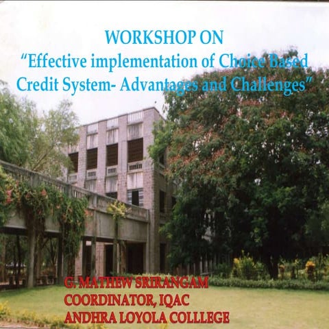 Workshop on CBCS to Faculty GDC (W) Begumpet Hyderabad | PPTX