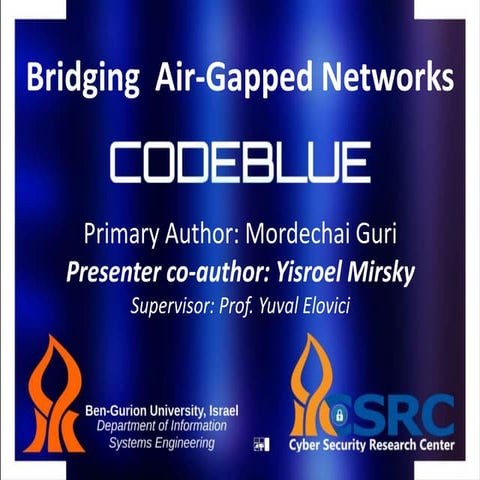 [cb16] Air Gap Security State Of The Art Attacks Analysis And