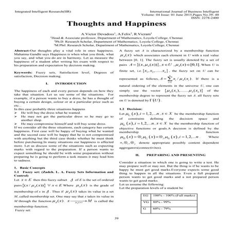 Thoughts and Happiness | PDF