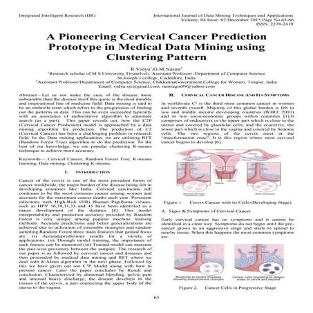 A Pioneering Cervical Cancer Prediction Prototype In Medical Data Mining Using Clustering