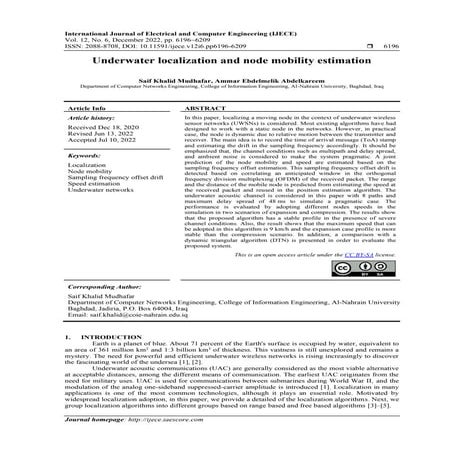 Underwater Localization And Node Mobility Estimation Pdf 9563