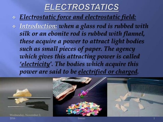 Electrostatics -1 | PPTX