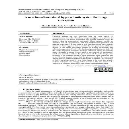 A New Four Dimensional Hyper Chaotic System For Image Encryption Pdf 7802