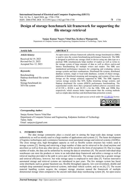 Storage Benchmark Kit | PPTX | Operating Systems | Computer Software and Applications