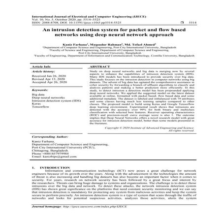 An Intrusion Detection System For Packet And Flow Based Networks Using Deep Neural Network