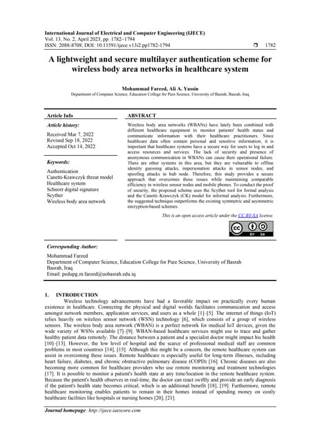 A Lightweight And Secure Multilayer Authentication Scheme For Wireless