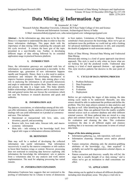 A Review Of Data Mining Literature | PDF