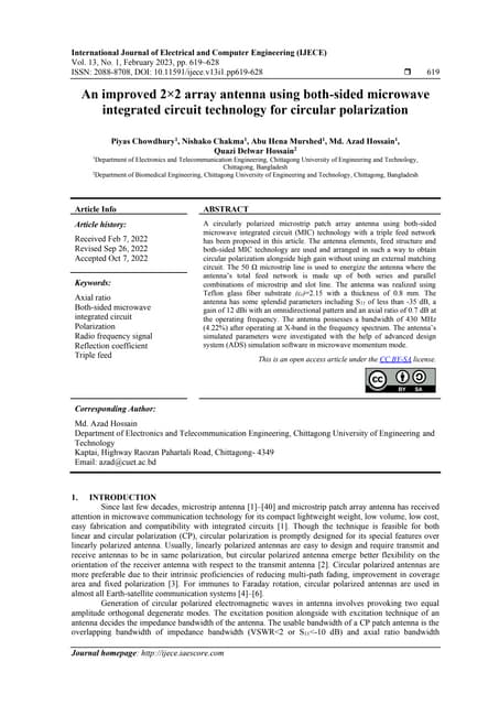 Phase delay through slot-line beam switching microstrip patch array antenna design for sub-6 GHz ...