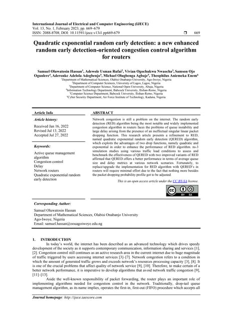 Quadratic Exponential Random Early Detection A New Enhanced Random Early Detection Oriented