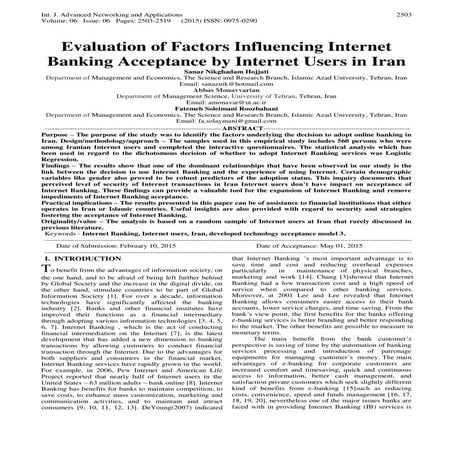 The Role of E-Payment Tools and E-Banking in Customer Satisfaction Case ...