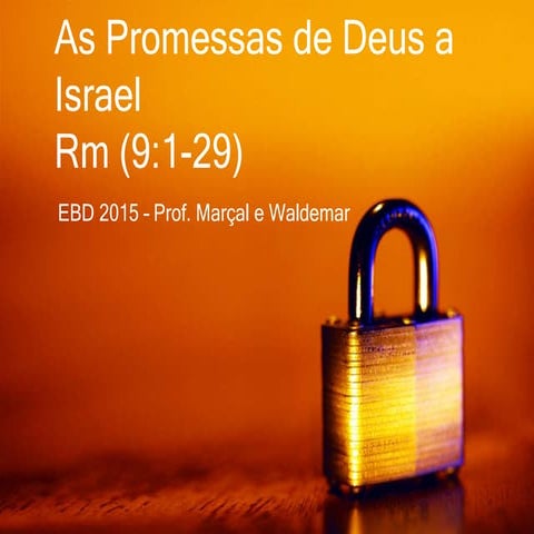 8 as promessas de deus a israel | PPTX