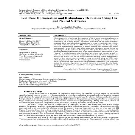 Test Case Optimization And Redundancy Reduction Using Ga And Neural Networks Pdf