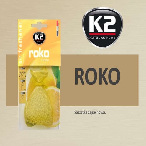 V830 K2 ROKO - saszetki zapachowe, zapach prawdziwych francuskich perfum w samochodzie | PPTX