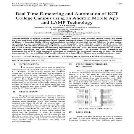 Real Time E-metering and Automation of KCT College Campus using an ...
