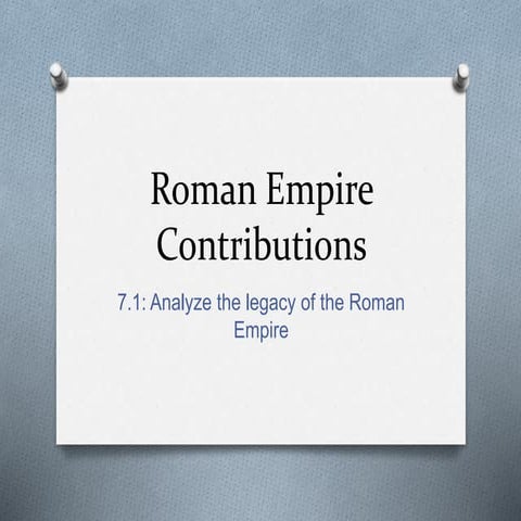 Roman Legacy | PPT